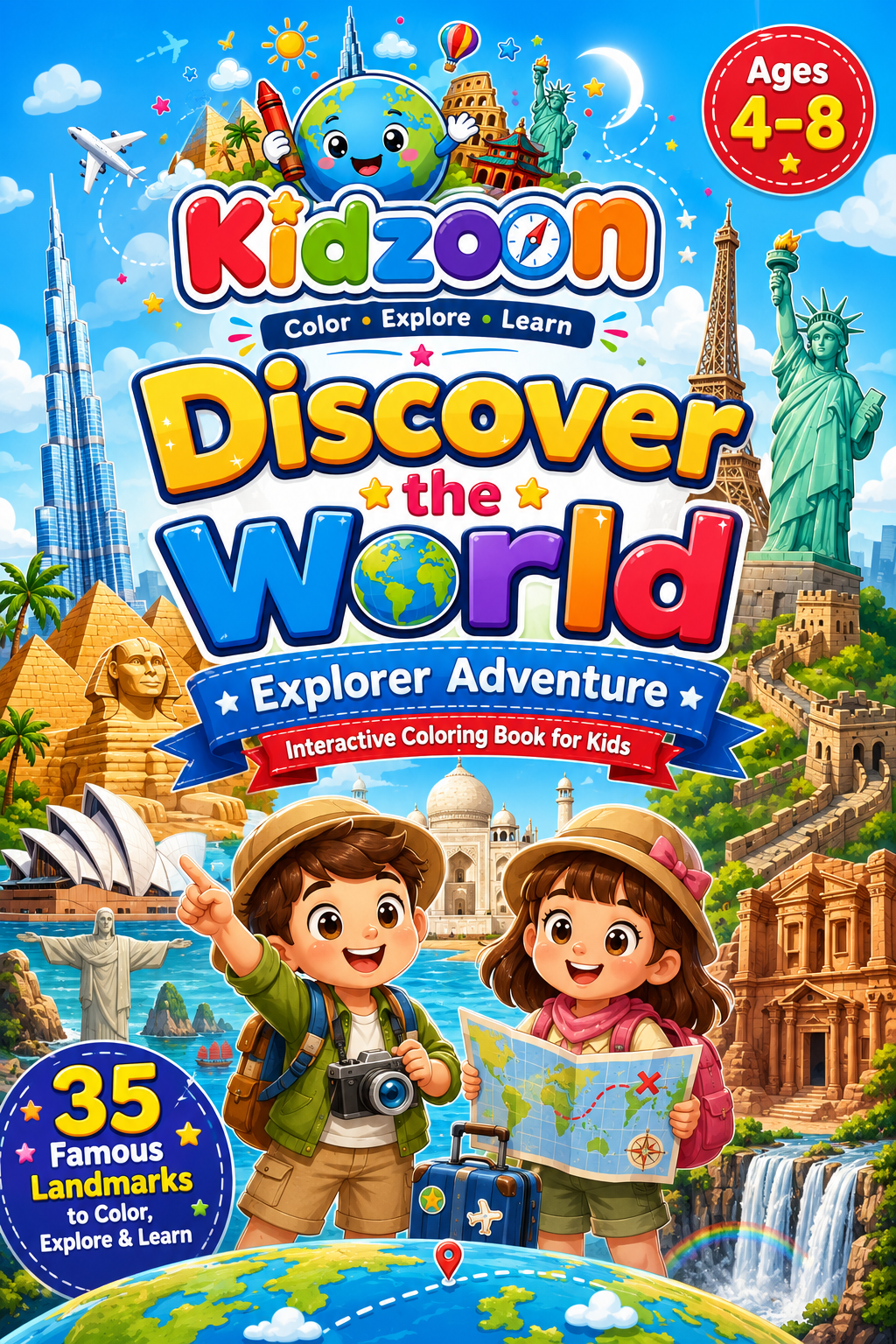 Dubai Explorer Adventure Coloring Book for Kids | Kidzoon